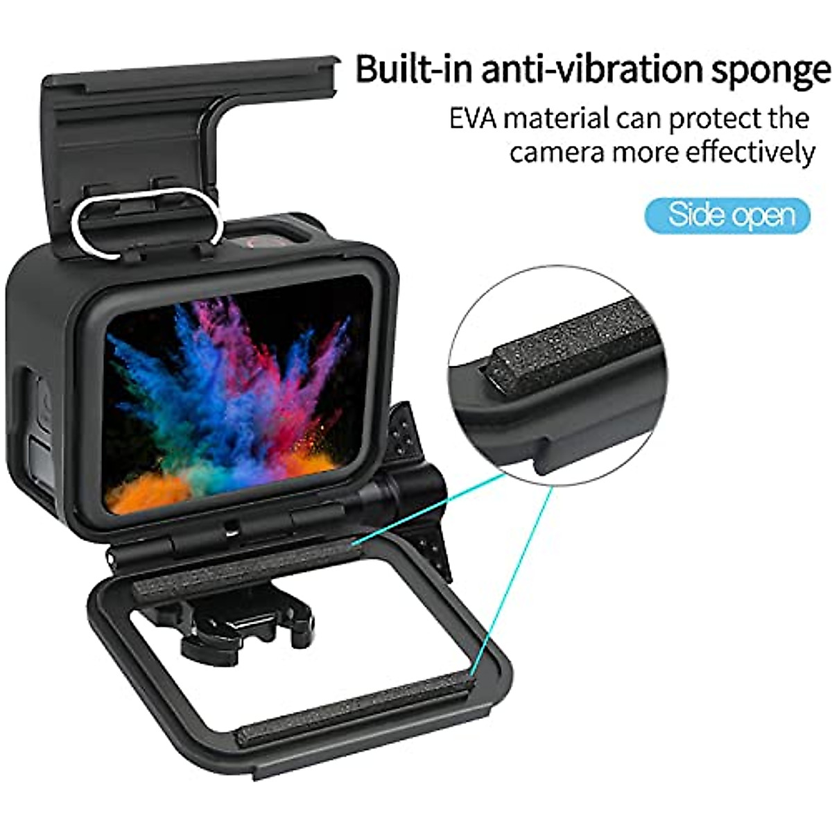 Kourpar Skeleton Housing Case for GoPro Hero 11/10 /9 Frame Holder Camera Mount Fit Go pro Hero10 Black Cage Border Shell Container Compatible with Go-pro Hero9 GP Hero10 Hero11 with Lens Cap Cover
