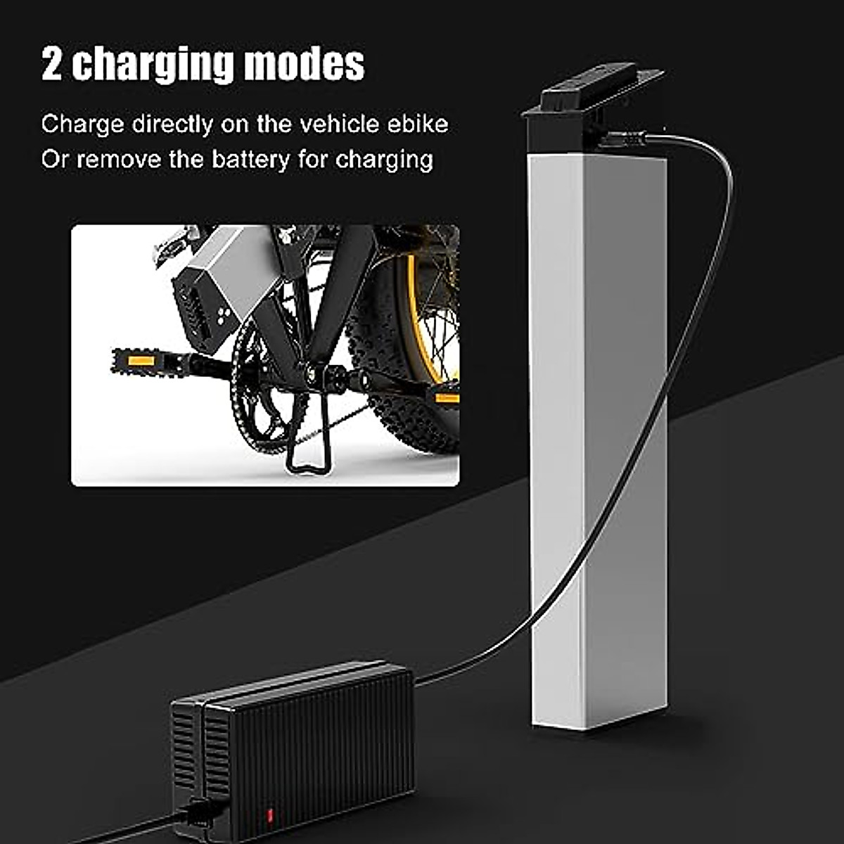 FREEDOH 48V E-Bike Battery 10.4Ah 12.8Ah 14Ah Removable Lithium Battery 48 Volt Folding Built-in Electric Bike Battery for 250W-700W Bike Motor with Charger,48v,10.4Ah