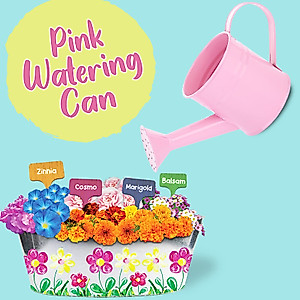 Climaxfy Flower Gardening Supplies for Kids - Growing Plants & Seeds Accessories Set Pots Indoor Garden Science STEM Toys Gift Crafts Birthday Arts Kits Ages 4 5 6 7 8-12 Year Old Boys Girls