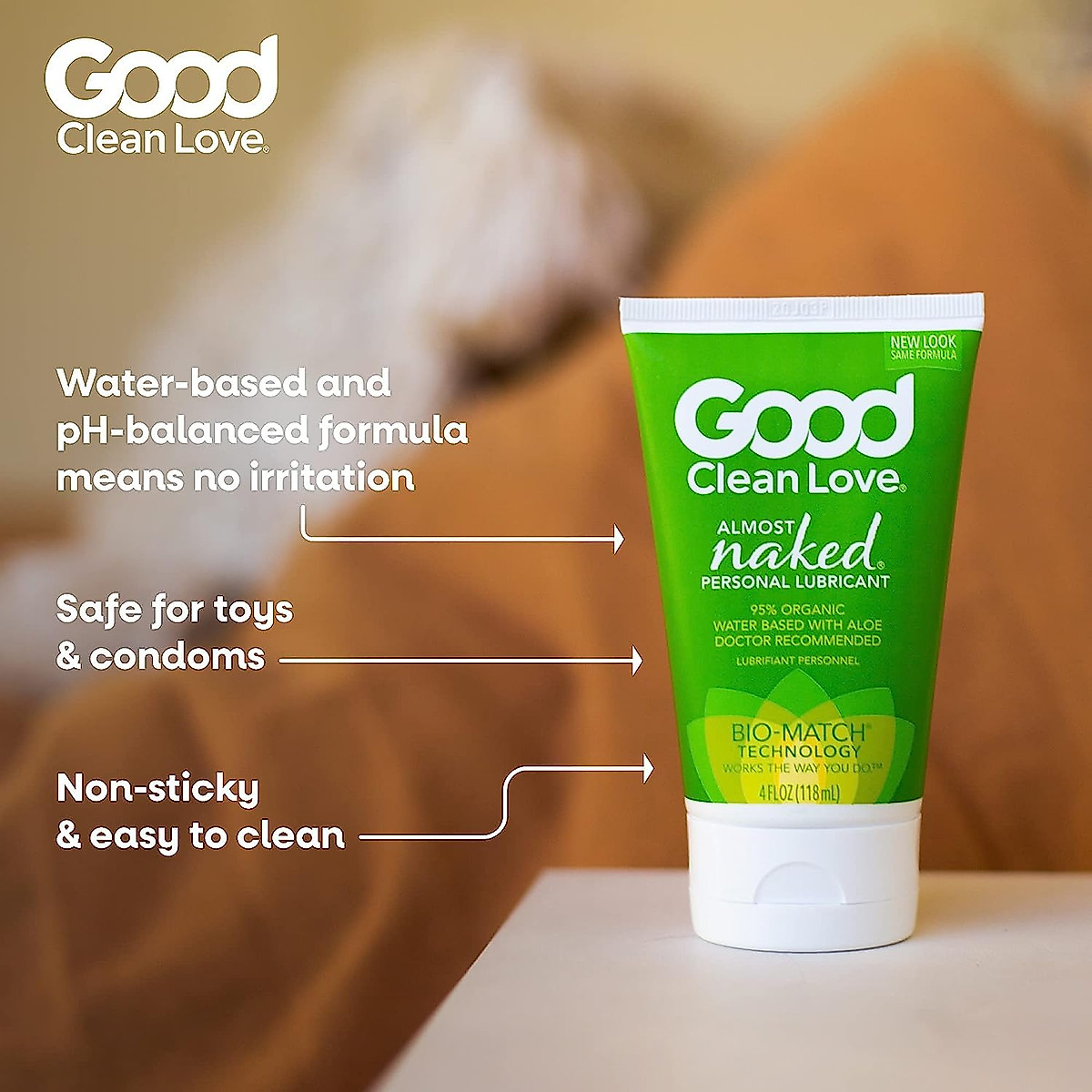 Good Clean Love All Natural Personal Lubricant, Almost Naked 4 oz (Pack of 3)