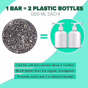 BAMBOEARTH Solid Shampoo Bar And Conditioner Effect Hair Soap – 100% Organic Shampoo Bars For Hair With All Natural Plant Based Essential Oils And Zero Waste Biodegradable Packaging (Bamboo Charcoal)