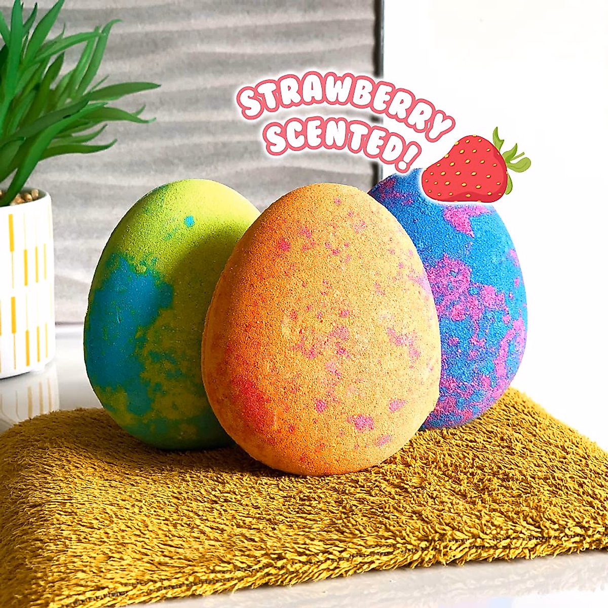 Bath Bombs Pack, Fizzing Vegan Bath Fizzers Gift Set for Children's Birthdays