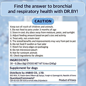 Doctor By Breath Bronchial Supplements for Dogs - Dog Cough Relief - for Dry, Wet & Barkly Pet Cough (8.5 Ounce (Pack of 1))