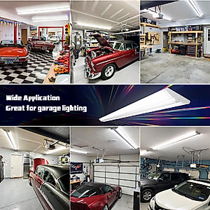 ANTLUX 8FT LED Shop Light 110W [6-lamp T8 Fluorescent Equiv.], Compact 8 Foot Strip Lights, 12500LM, 5000K, Commercial Grade Flush Mount Ultra Slim LED Wraparound for Garage Office Warehouse, 4 Pack