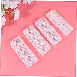 FRCOLOR 4 Sets Glitter Stickers Nail Sequins Appliques Embellishments Nail Art Sequin Holographic Nail Sequins Nail Art Glitter Sticker Polish Nail Decoration Mermaid Nail Art Glitter 3D