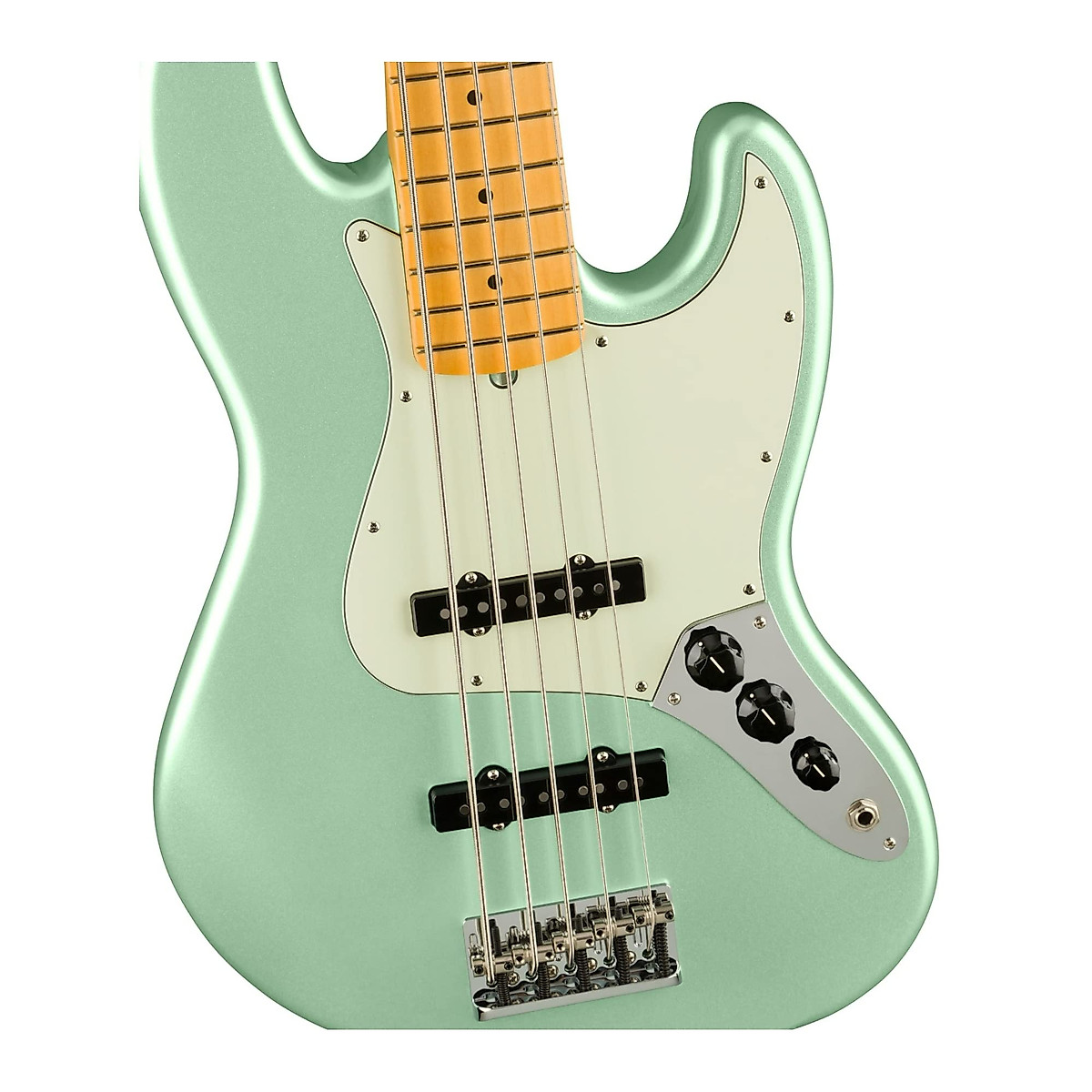 Fender American Professional II 5-String Jazz Bass, Mystic Surf Green, Maple Fingerboard