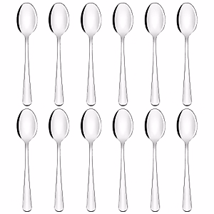 12-Piece Demitasse Espresso Spoons, 4.7 Inch Stainless Steel Mini Coffee Spoons for Dessert, Ice Cream