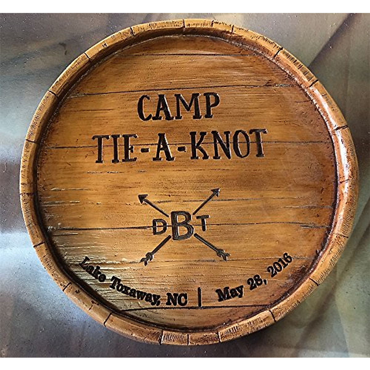 Lazy Susan Wine Barrel Personalized