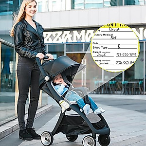 Infant I.C.E.(in Case of Emergency) Card Sticker 3 x 4 Inch Child Emergency Identification Contact Car Seat Stickers - Kids Car Seats Alert Attachment Tag Safety Decals 25 Pcs