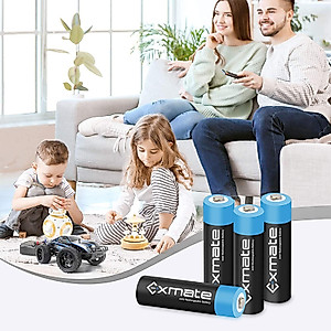 Exmate Rechargeable AAA Batteries, 1000mAh 1.2V Ni-MH High Capacity AAA Rechargeable Battery with Box (16 Count)