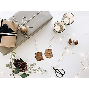 You And Me Puzzle Piece Wood Ornament Pair for Wedding Anniversary, Holiday [Personalized Name Love Ornament, Christmas Gift for Mom, Dad, Husband, Couple, Made in the USA]