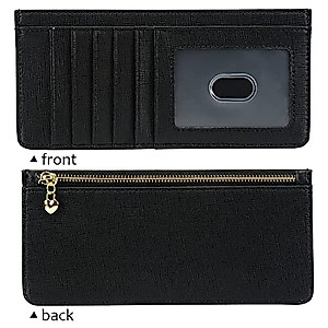 ARRIZO Women's Credit Card Wallet Slim Long Card Wallet Holder with Zipper Pocket for Cash, Coin, Receipt, ID Card