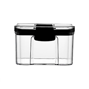 Generic Airtight Food Storage Container with Lid Plastic Kitchen Pantry Organizers and Storage Container for Cereal Flour Sugar Dry Food (small), clear