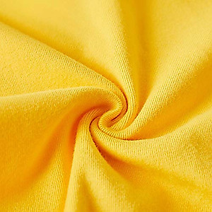 Spring&Gege Little & Big Boys Girls Long Sleeve Mock Turtleneck T-Shirt Cotton Base Layer Tops, Yellow, Size 9-10 Years