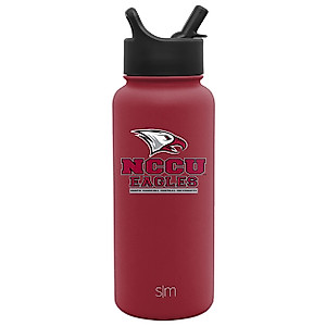 Simple Modern Officially Licensed Collegiate North Carolina Central Eagles Water Bottle with Straw Lid | Vacuum Insulated Stainless Steel 32oz Thermos | Summit Collection