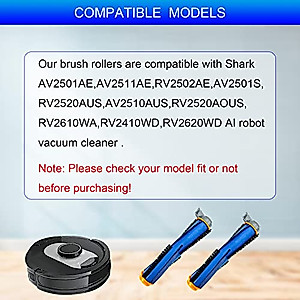 Zerlimb 2 Pack AV2501S Brush Roller Replacement Compatible with Shark AV2501AE AV2501S RV2502AE AV2511AE RV2610WA RV2610WD RV2620WD RV2520AOUS AV2510AOUS AI Robot Vacuum Brush
