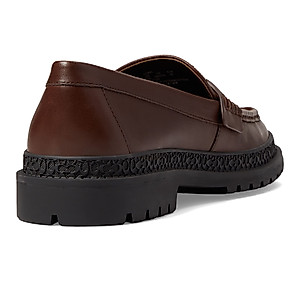 COACH Men's Casual Cooper Loafer With Signature Jacquard And Signature Coin, Color Maple, Size 9