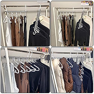 CJSI 2 Pack Shirt Hangers Space Saving, Wardrobe Plastic Hangers, Clothes Hangers Space Saving, Clothing Hangers, Space Saving Hangers for Clothes, Dormitory, Bedroom and Bathroom