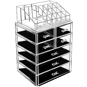 HBlife Makeup Organizer, 360 Degree Rotating Perfume Organizer Clear