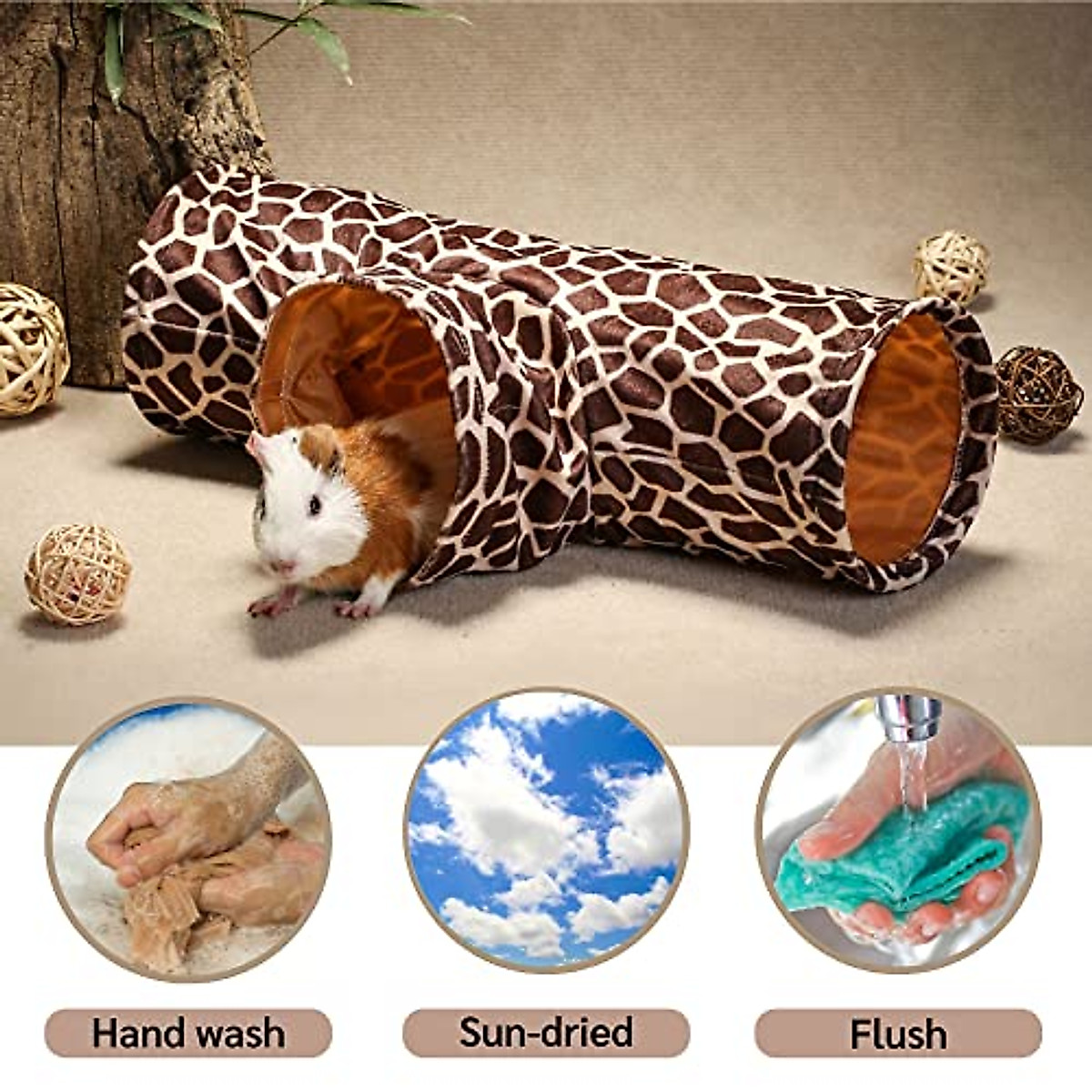 JanYoo Smal Pet Tunnel Guinea Pig Toys Ferret Play Tunnels Tubes for Rabbits Hedgehog Rat Chinchillas