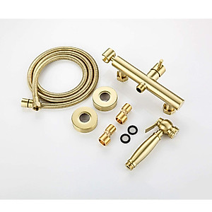 Toilet Hand Held Bidet Sprayer Hot and Cold Water Mixer Bidet Faucet Kids Sprayer Brass Wall Mounted Bathroom Bidet Faucet
