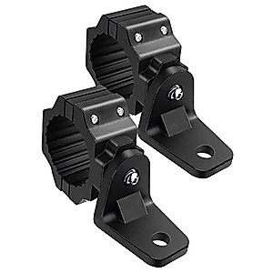 UTV Whip Mount, 2 pcs UTV Light Flag Mounts - Solid Heavy Duty Whip Light Mounting Bracket for Off-Road, Aluminium Alloy - 360° Rotating Flag Hole - Fits Perfect on 1.75" to 2" Roll Cage of UTV SXS