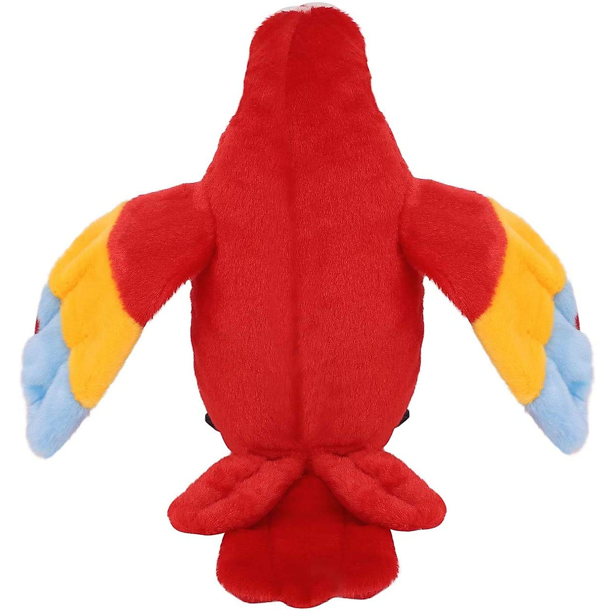 9'' Cute Talking Parrot Repeats What You Say Electronic Interactive Plush Toy Stuffed Animal Record Parrot Waving Wings Funny Bird Toys for Children Girls Boys Best Xmas Gift (Red Parrot)