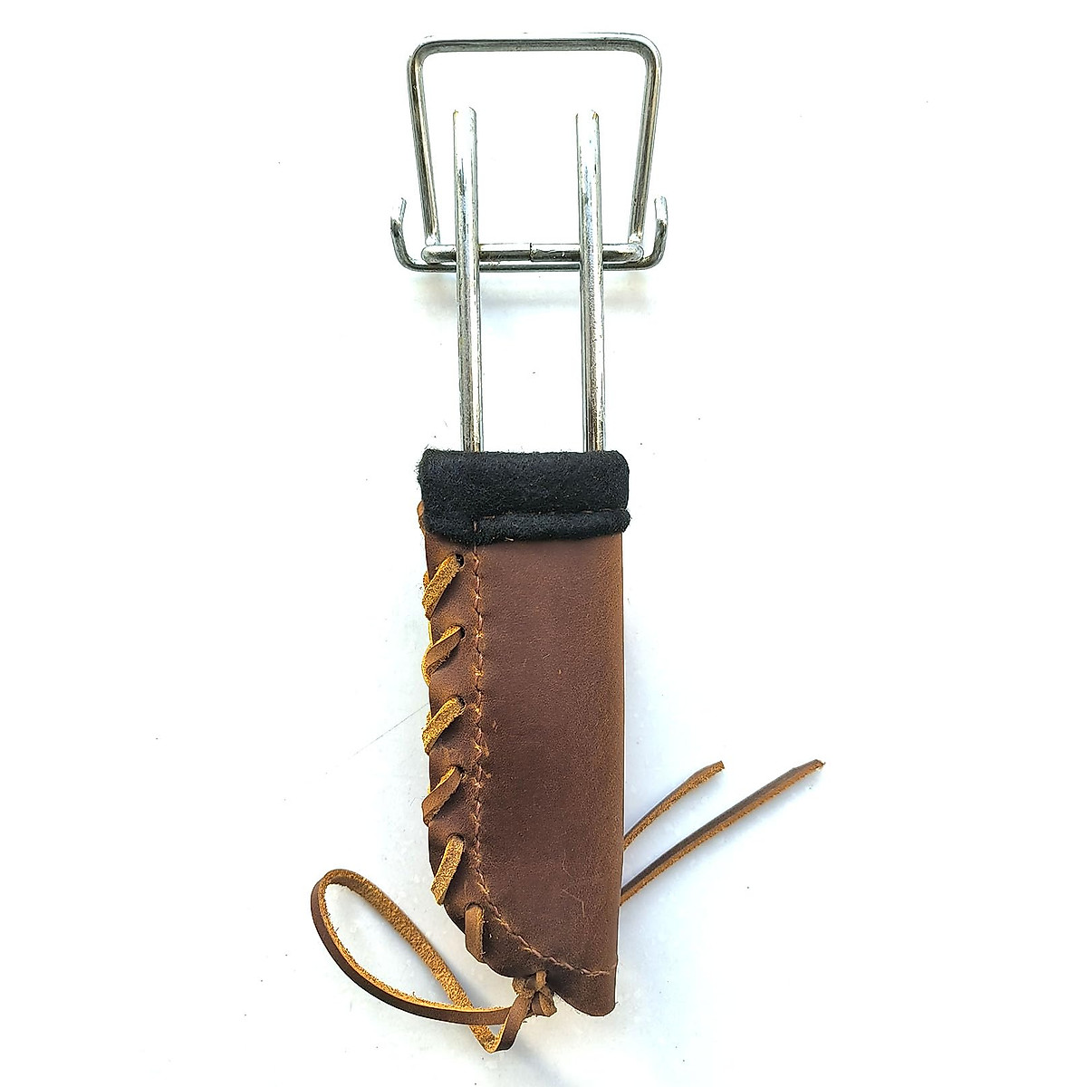 XTBOCA Genuine Leather Pot Handle,Leather Holder Covers,Panhandle Pot Holder,Leather Potholder,Cast Iron Handle Cover, Cast Iron Skillet,Cast Iron skillets,Handmade 1pc