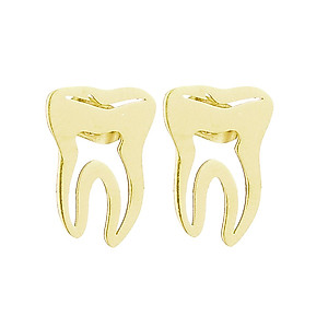 AOCHEE Tooth Earrings Studs Dental Earrings for Women in Silver Gold Rose Gold Color