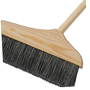 Outanaya 1 Set Standing Dustpan Long Handle Dustpan Garbage Wooden Office Decor Stainless Steel