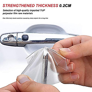 BBTO Car Door Handle Cup Protector Clear Car Door Handle Scratches Protective Films for Vehicles Transparent Paint Scratch Protection Protective Film (8 Pieces)