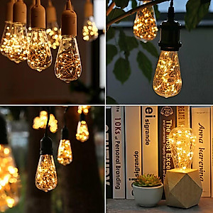 Led Fairy bulbs, String light bulbs.ST19 Starlight Decorative Bulbs Replacement Incandescent lamp for Patio, Garden,Batheroom,Bedroom,Warm White 2200K,70LM,E26 Base,120V/AC,Not solar energy(4PACK)