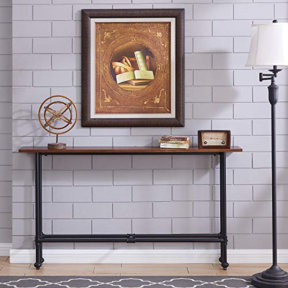 SEI Furniture Agnew Skinny Console Table, black (AMZ0906MC), 56 in x 8 in x 30 in