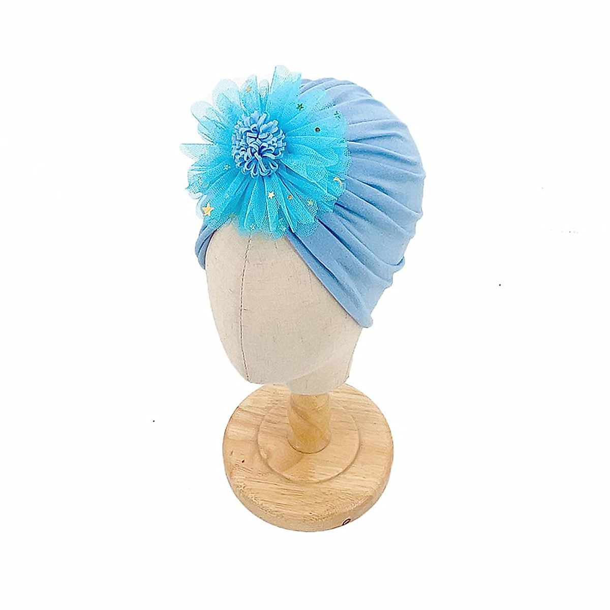 MOONHING Baby Girl Toddlers Breathable Cotton Hat Newborn Knotted Hat Cute Donut Soft Turban Bow Knot Cap