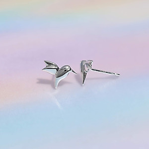 Boma Jewelry Sterling Silver Hummingbird Stud Earrings
