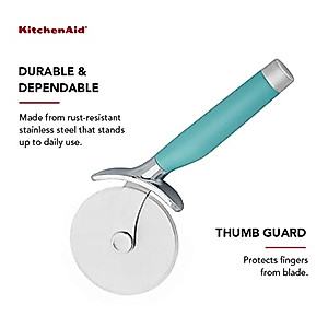 KitchenAid Gourmet Pizza Wheel, One Size, Matte Aqua Sky