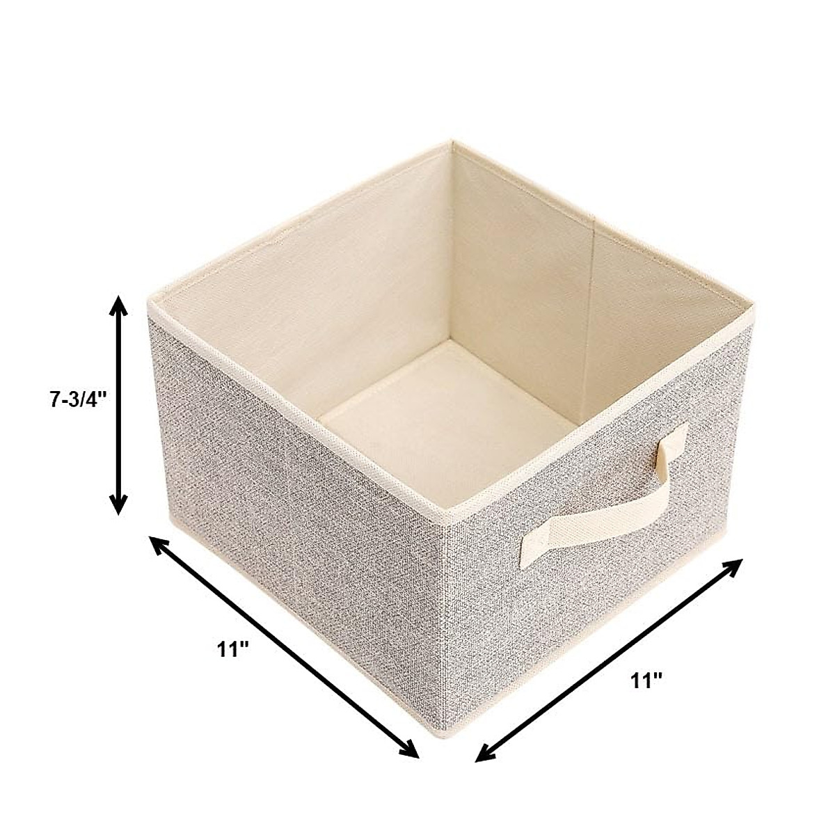 NEPA Market Fabric Storage Cube Bins - Non-Woven Foldable Fabric Bins, Closet Organizers for Shelves, Perfect for Clothes, Toys and More (Gray, Small)