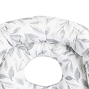 Boppy Head Support Noggin Nest, Sage Watercolor Leaves, for 3- or 5-Point Harness Systems, Helps Prop Baby’s Head in Bouncers, Strollers and Swings, 0-4 Months