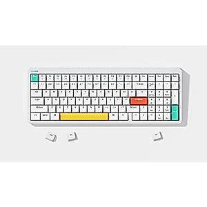nuphy Halo96 Mechanical Gaming Keyboard, 96% RGB Hot-swap Wireless Keyboard, Supports Bluetooth、2.4G and Wired Connection，Compatible with Mac and Windows-White(Baby Kangaroo)