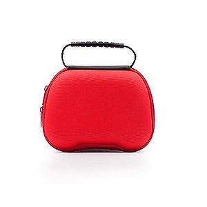 Gamepad Storage Case Travel Bag with Mesh Pocket,Controller Hard Shell Handbag Protection Holder For For PS5/PS4/S_witch Pro,18*15*8cm (Red)