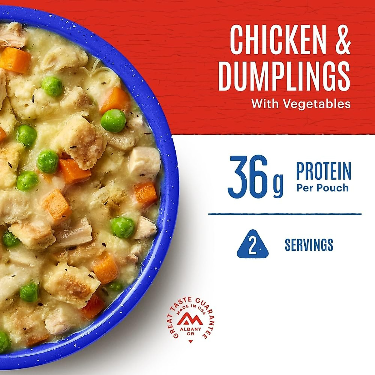 Mountain House Chicken &amp; Dumplings | Freeze Dried Backpacking &amp; Camping Food |2 Servings