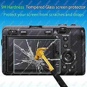 ULBTER FX3 Screen Protector for Sony Alpha FX3 Camera & Hot Shoe Cover 0.3mm 9H Hardness Tempered Glass Anti-Scrach Anti-Fingerprint Anti-Bubble [3+2 Pack]