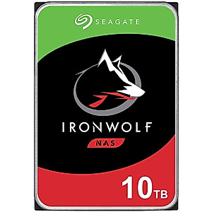 Seagate IronWolf 10TB NAS Internal Hard Drive HDD – CMR 3.5 Inch SATA 6Gb/s 7200 RPM 256MB Cache for RAID Network Attached Storage, with Rescue Service (ST10000VN0008)