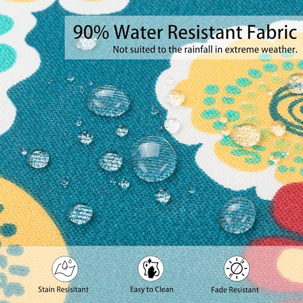 Magpie Fabrics Patio Bench Cushion Cover 42x18x3 Inch, NO Insert! Water Resistant Outdoor Loveseat Replacement Cover with Zipper (Heronsbill Turquoise Green)