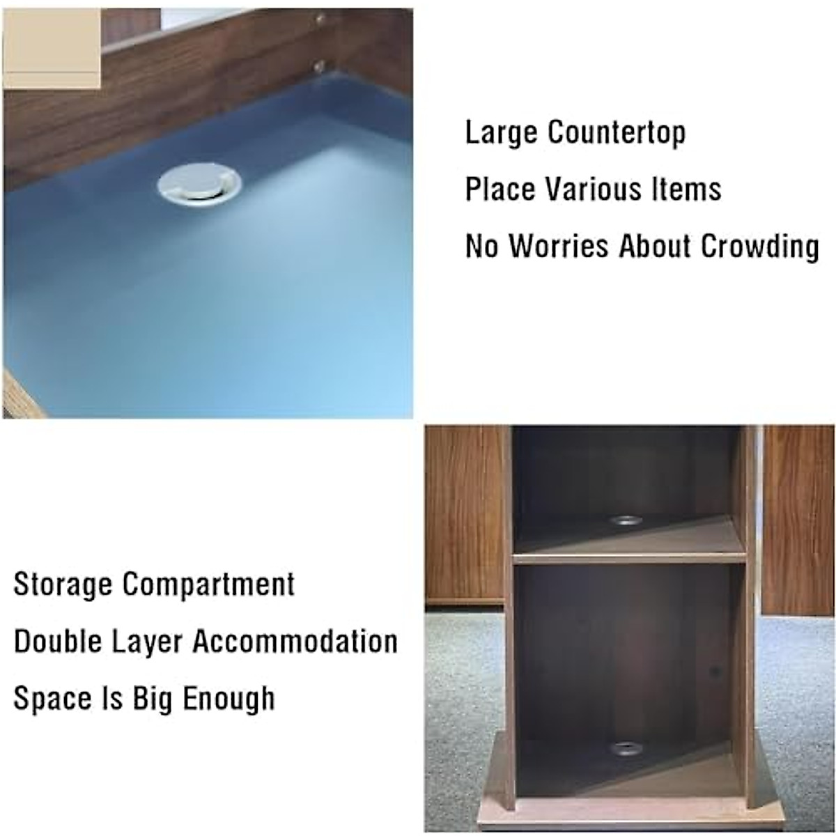 Vintage Lecterns Stable Standing Wooden Podium Square Pulpits with Storage Rack Podium Stand Load 15kg Presentation Stand