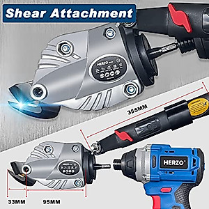 HERZO Metal Cutting Turbo Shear Attachment,for Impact driver,Cordless drill,drill