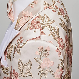 Gwenhwyfar Pink Suit for Men, Prom Suits for Men Slim Fit, Jacket Vest Pants for Wedding Dressy 3 Pieces