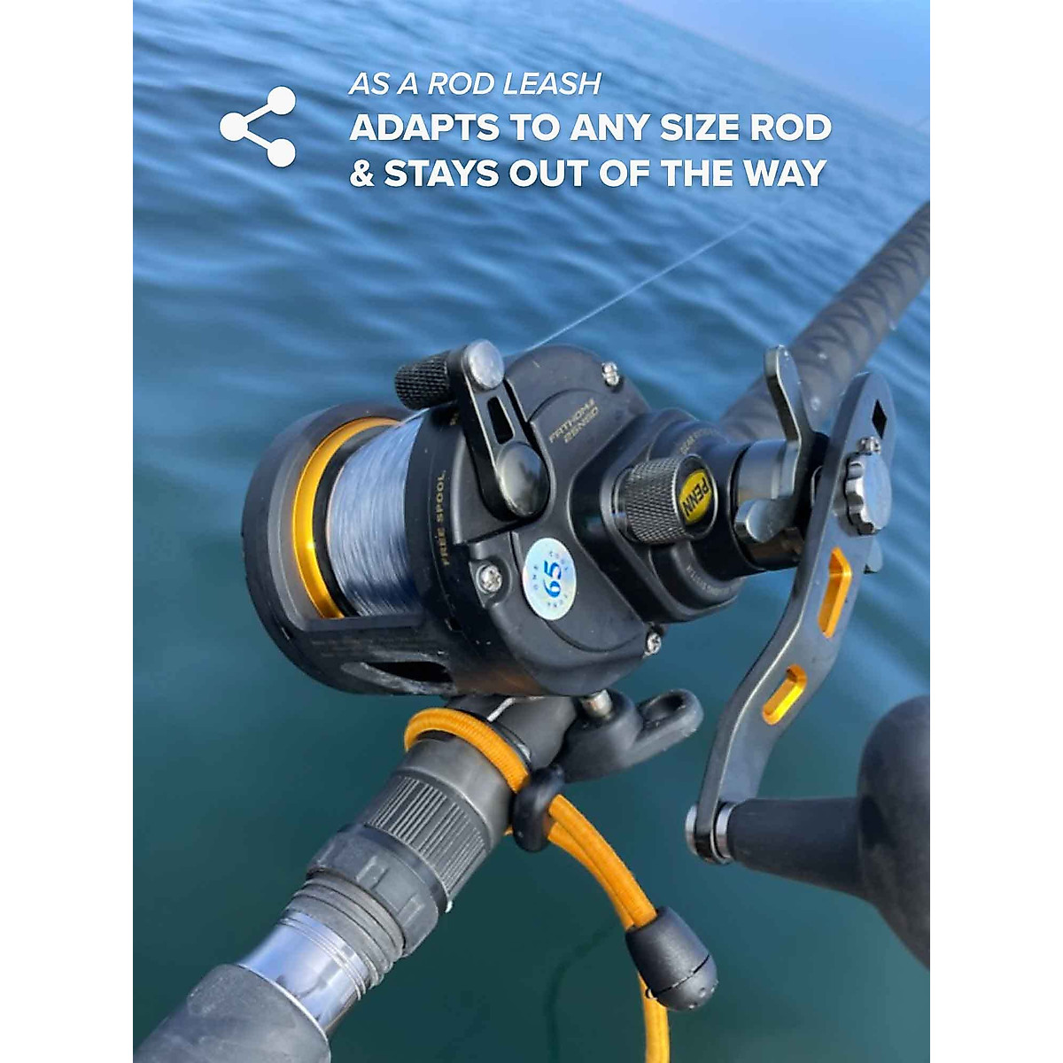 Rogue Endeavor Fishing Rod Leash & Kayak Paddle Leash Kit, Kayak Fishing & Paddle Boarding - 48" Shock Cord, Quick Release Clip, Neoprene Lined Strap and Carrying Bag (Set of 2) (Blue)