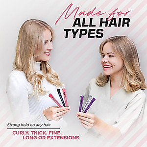 Fagaci Firm Grip Hair Clips with Silicone Band - Durable Duckbill and Alligator Clips for Sectioning, Styling, and Salon Use