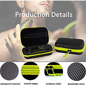 FAIRYLAND Hard Travel Case Travel Protective Case Stylish Storage case replacement for Philips Norelco OneBlade QP2520, QP2530, QP2620, QP2630 +Charger Hybrid Electric Trimmer Shaver